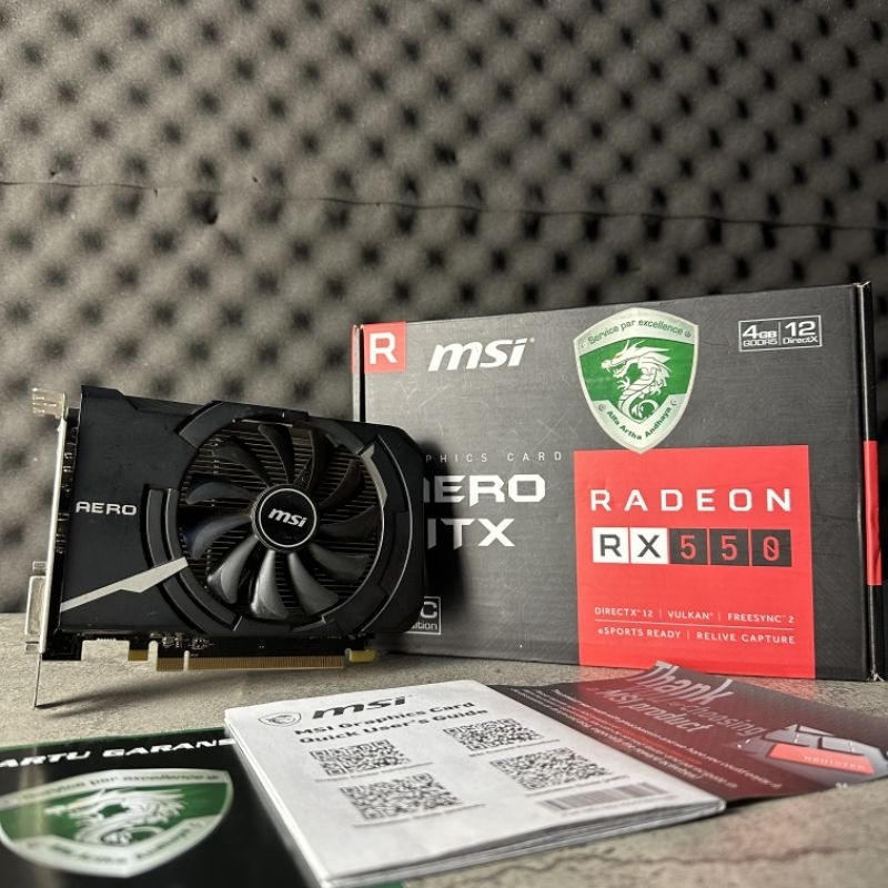 Jual VGA RX 550 4GB MSI AERO ITX GDDR5 AMD RADEON NOT GT GTX GTS TI ...