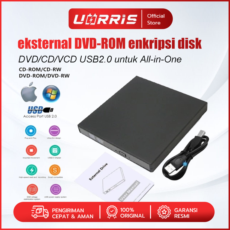 Jual UORRIS Komputer CD drive optik eksternal berkecepatan tinggi drive ...