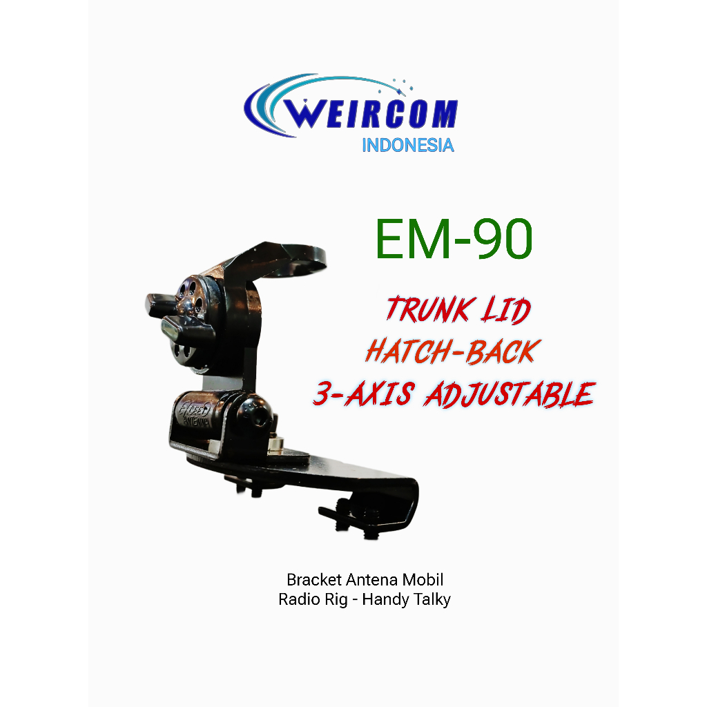 Jual Weircom EM-90 Bracket Antena Radio Rig HT Kap Bagasi Mobil ...