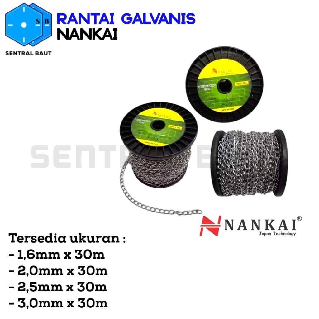 Jual SENTRAL BAUT || Rantai Galvanis Chain NANKAI | Shopee Indonesia