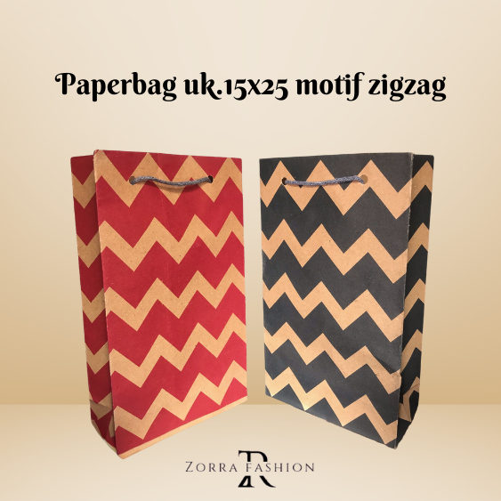 Jual PAPER BAG MOTIF ZIG-ZAG WAFER TANGGO DAN MINUMAN 15x7x25 SOUVENIR ...