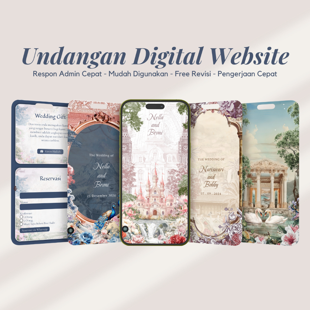 Jual Undangan Digital Website Pernikahan Premium Full Fitur | Dengan ...