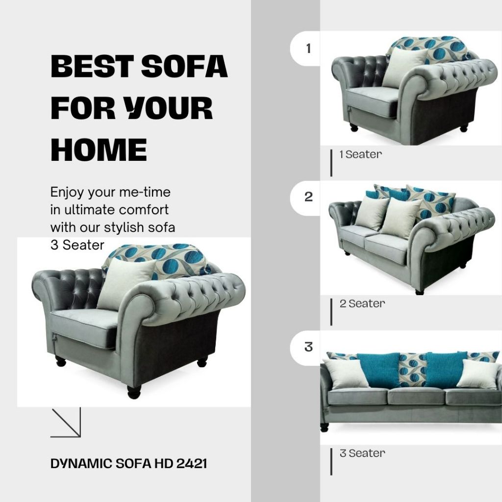 Jual Dynamic HD 2421 Sofa 123 Seater Minimalis Premium Terbaru 2024 ...