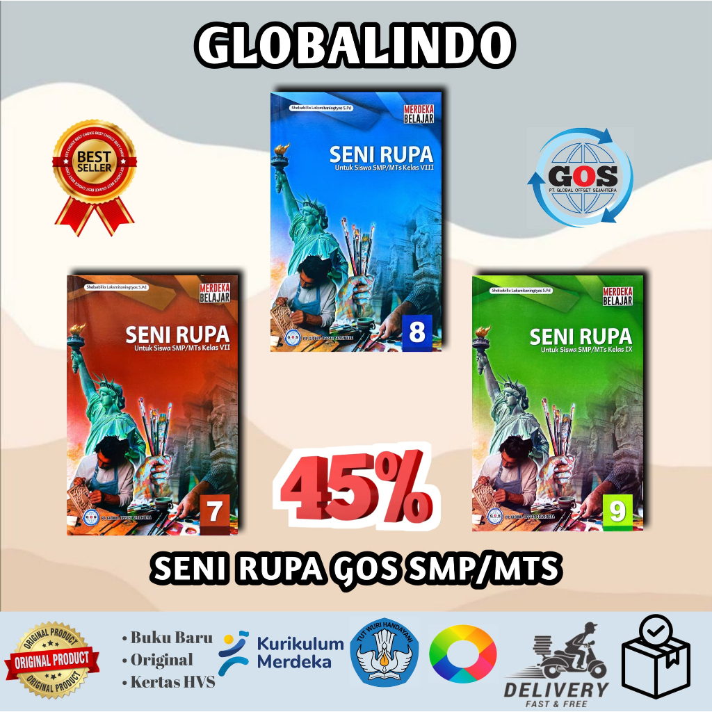 Jual Buku Siswa Pendamping SENI RUPA Kelas 7,8,9 SMP/MTS Kurikulum Merdeka (GOS) Global Offset ...