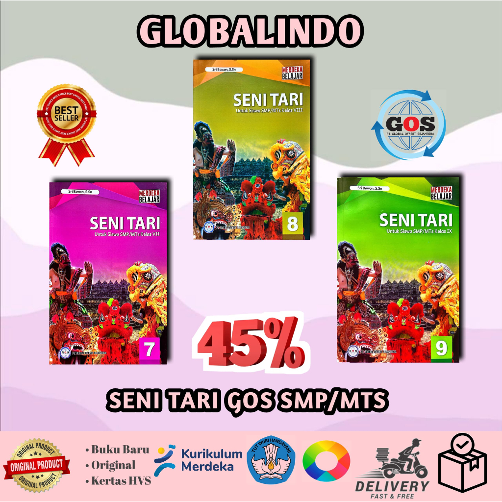 Jual Buku Siswa Pendamping SENI TARI Kelas 7,8,9 SMP/MTS Kurikulum Merdeka (GOS) Global Offset ...