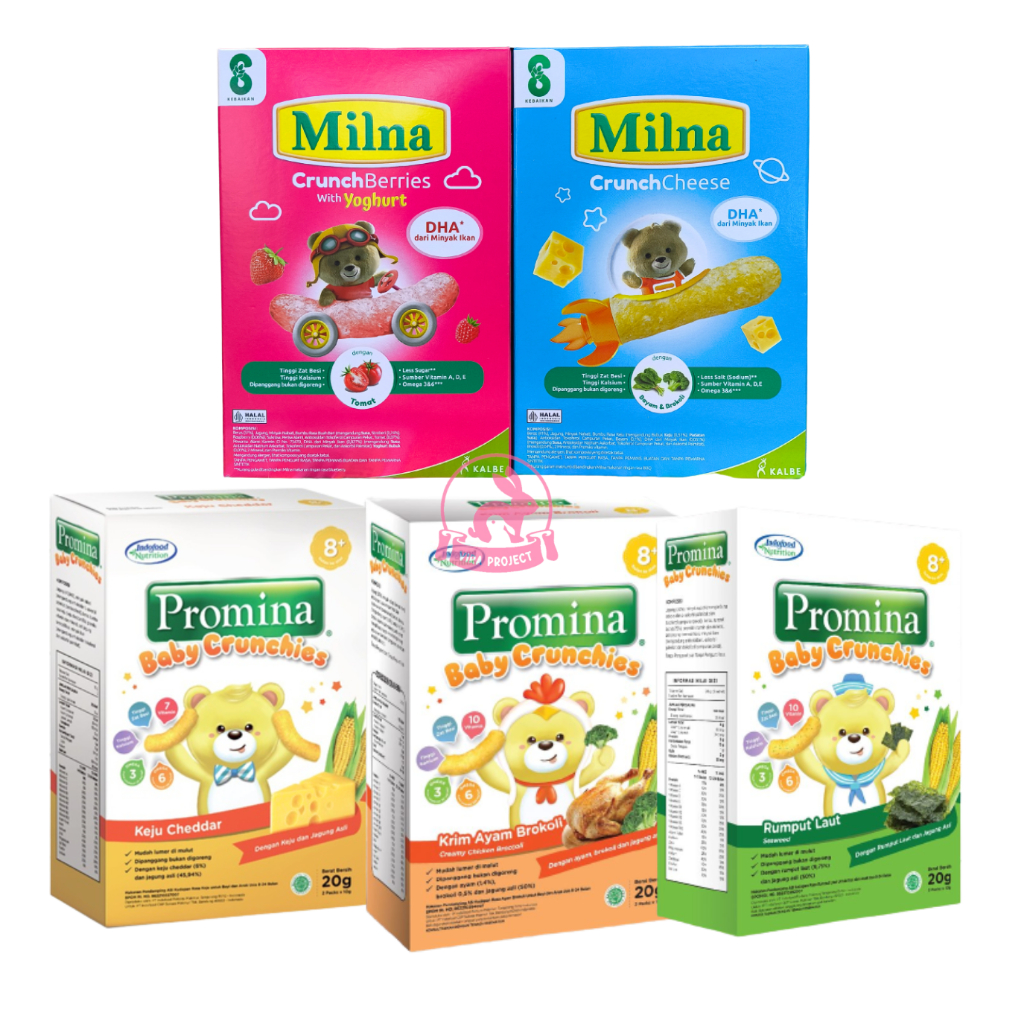 Jual 8+ PROMINA BABY MELTY BUNS/CRUNCHIES 20GRAM CHEESE/ RUMPUT LAUT ...
