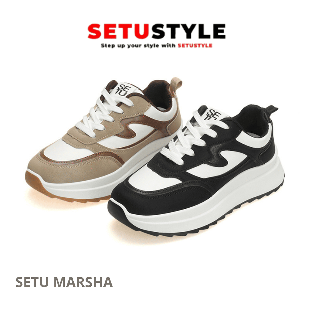 Jual SETU Marsha Sepatu Sneakers Wanita Sintetis Kekinian Sport Korean ...