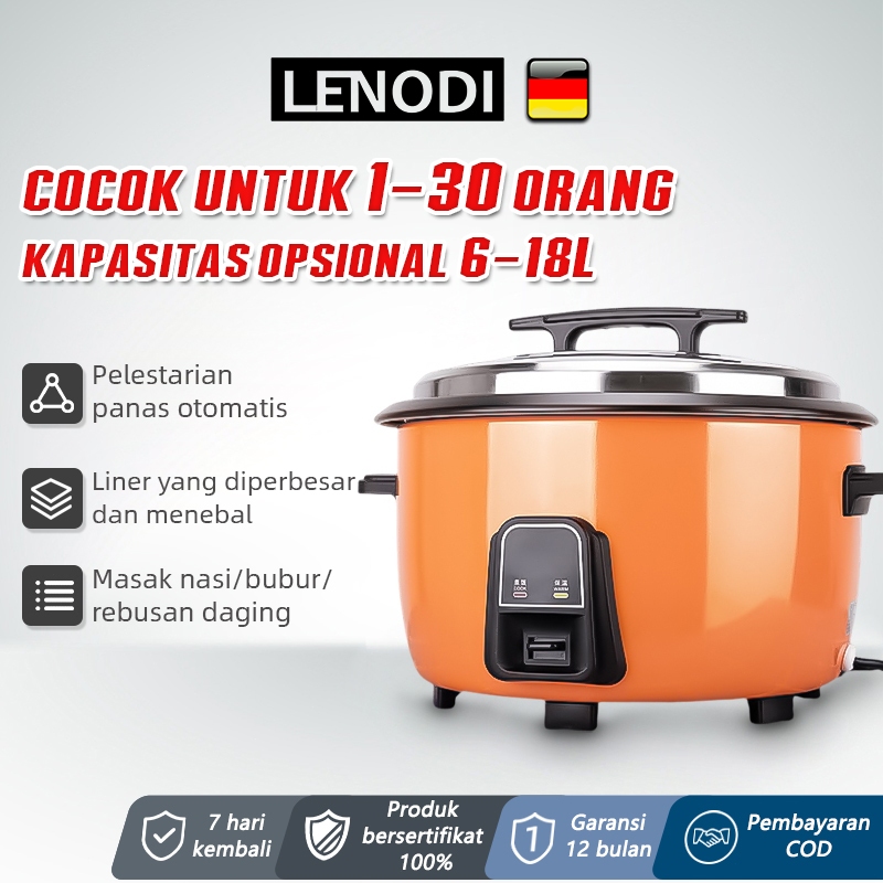 Jual LENODI Penanak Nasi Komersial Berkapasitas Besar Anti Lengket ...