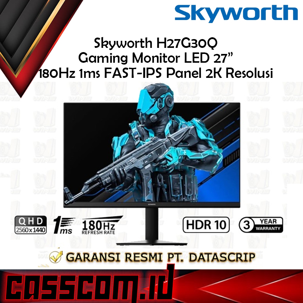 Jual LED Monitor Skyworth 27" H27G30Q 2K IPS 180Hz 1ms QHD HDMI Garansi ...