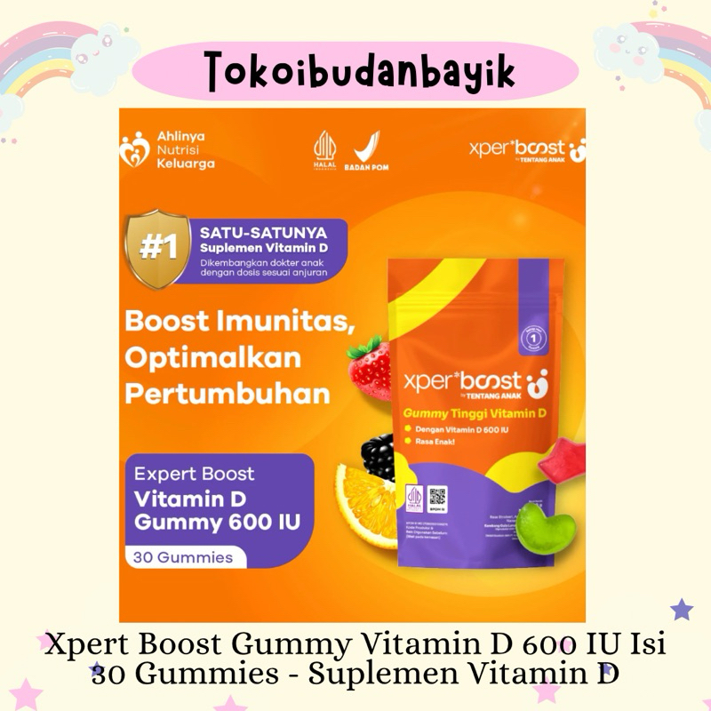 Jual Xpert Boost Gummy Vitamin D 600 IU Isi 30 Gummies - Suplemen ...