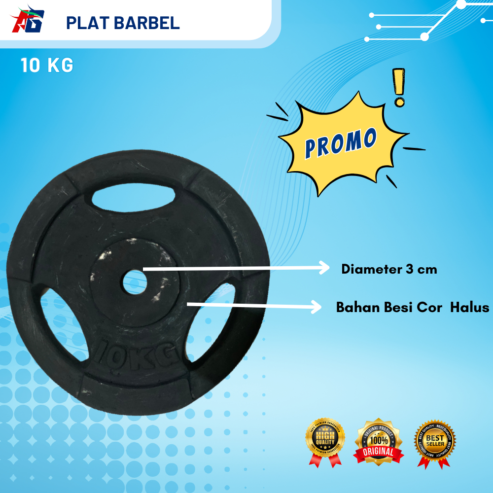 Jual Plate Barbel Beban 10 Kg Alat Angkat beban Barbel Cor Besi ...