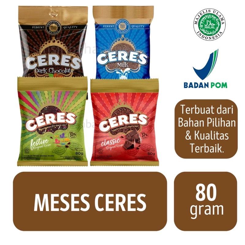 Jual Meses Ceres Classic / Festive / Milk / Dark Chocolate | Shopee ...