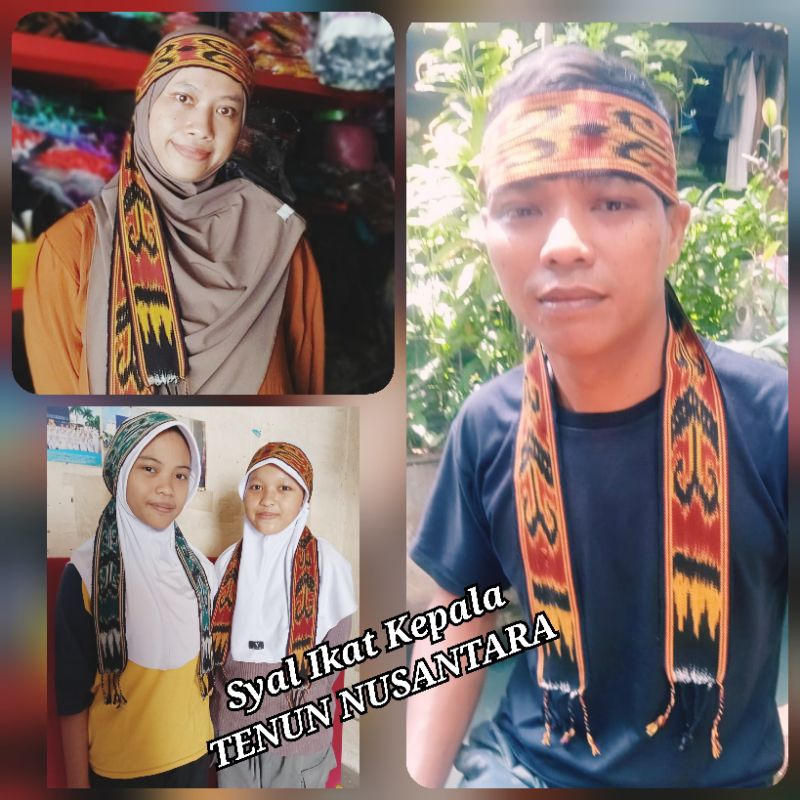 Jual Syal Ikat kepala Tenun Nusantara Motip Dayak Toraja NTT | Shopee ...