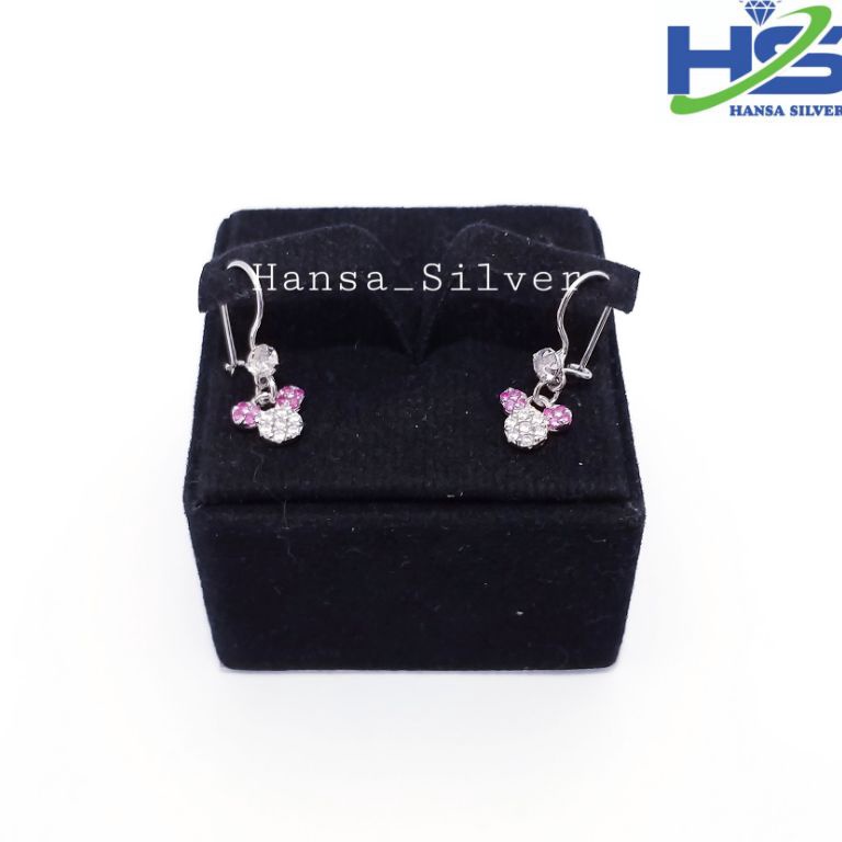 Jual KODE A47H Anting Bayi Anak Perak Asli Silver 925 Lapis Emas Putih Model Desi Mickey Mouse ...
