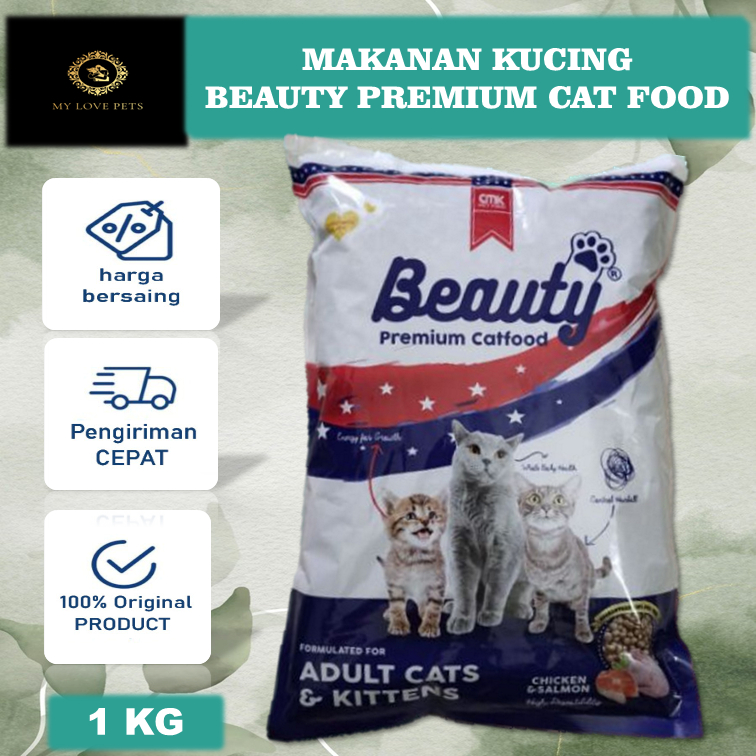 Jual Makanan Kucing | BEAUTY CAT FOOD 1KG KEMASAN REPACK | Beauty Cat ...