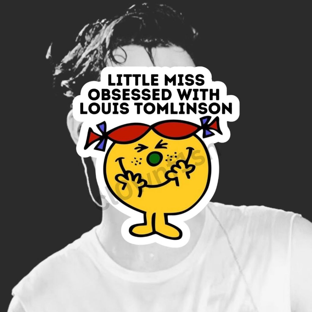 Jual Little Miss Obsessed with Louis Tomlinson Waterproof Sticker ...