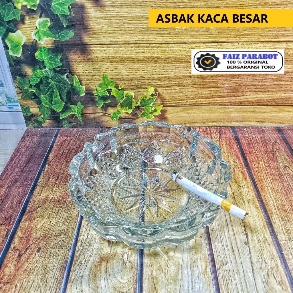 Jual Asbak Rokok Kaca BR/ Ashtray Tebal Bulat Beling | Shopee Indonesia