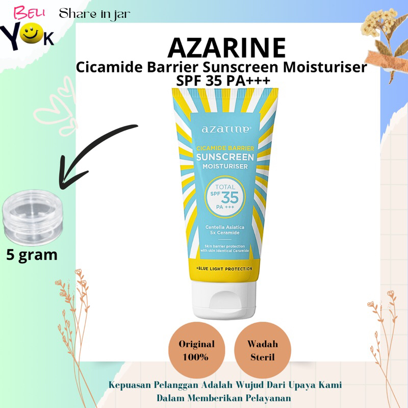 Jual AZARINE Cicamide Barrier Sunscreen Moisturiser SPF 35 PA+++ [Share ...
