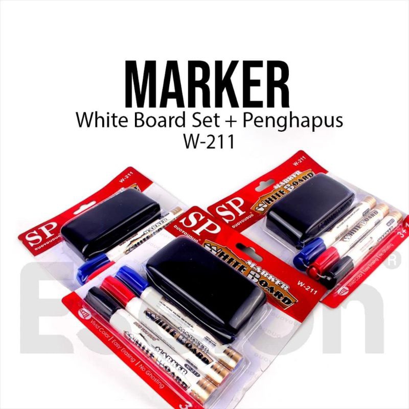 Jual Spidol Marker SET whiteboard dan Penghapus | Shopee Indonesia
