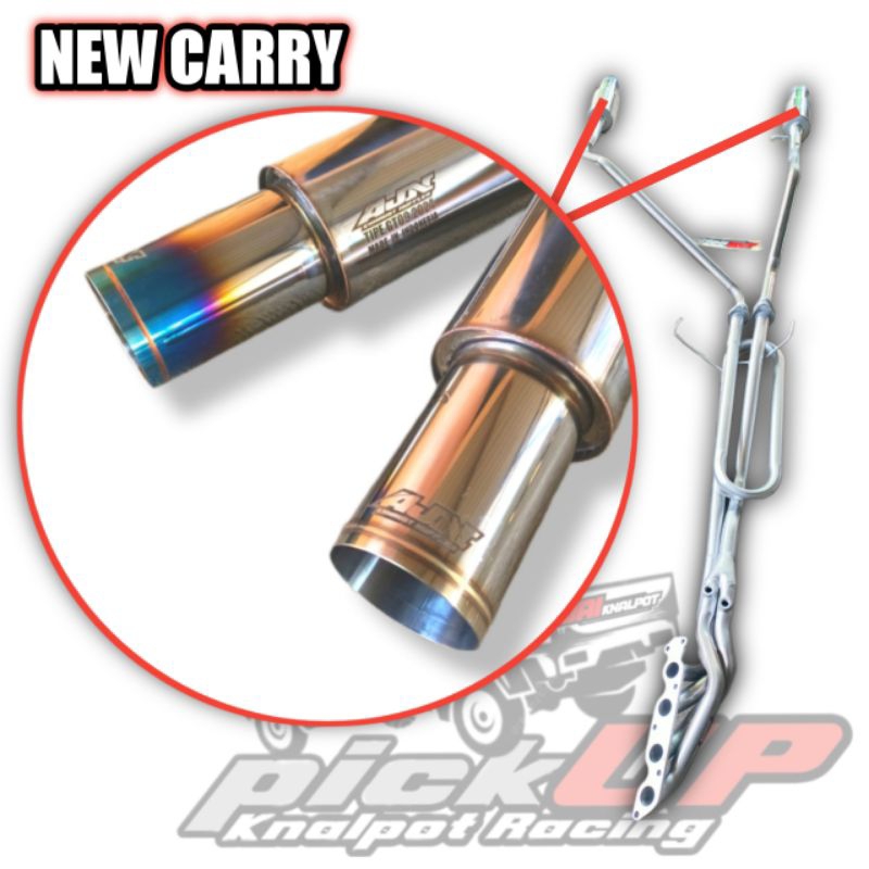 Jual New Carry knalpot racing header 432 pipa lilitan knalpot suara ...