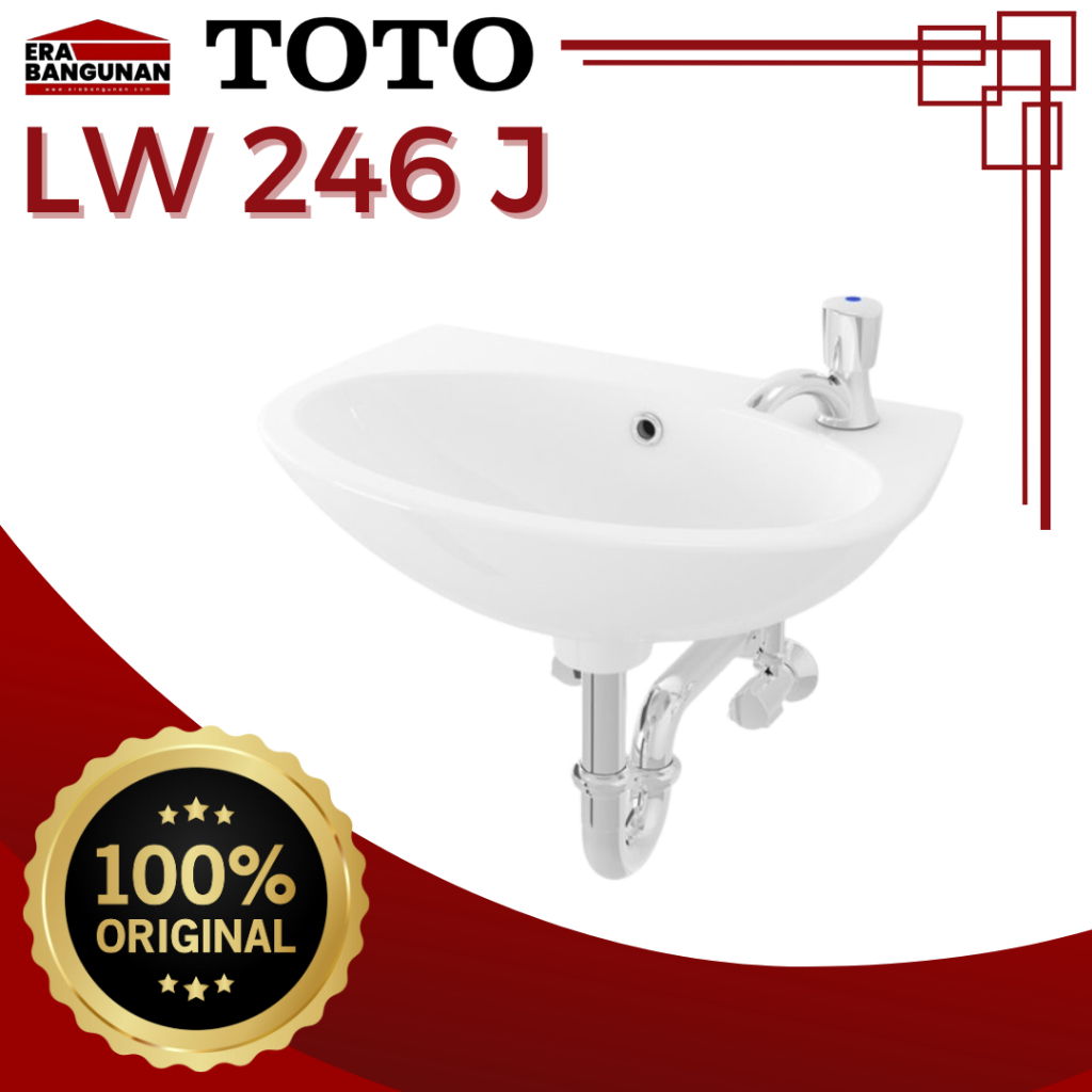 Jual TOTO Wastafel LW 246 J White [1 Set] | Shopee Indonesia