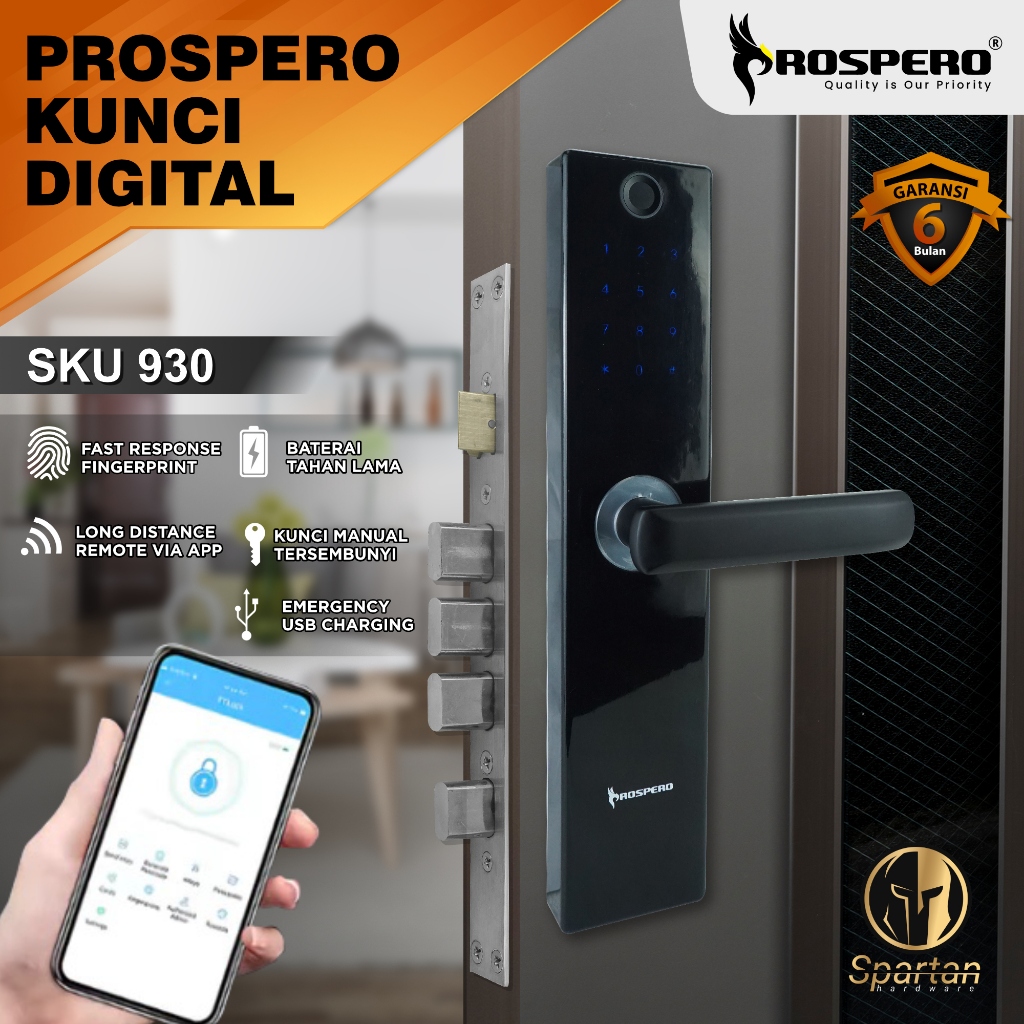 Jual Intelligent Lock Kunci Pintu Digital Smart Lock Door Otomatis ...