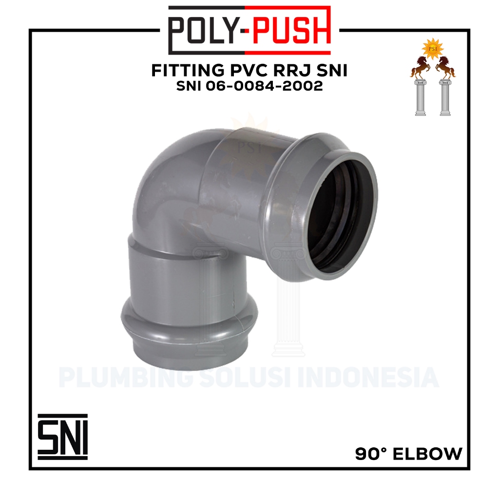 Jual Poly Push Elbow 90 Seal Karet PVC SNI 8 Inch / 200 mm PVC SNI ...