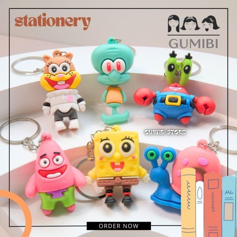 Jual GANTUNGAN KUNCI SPONGEBOB FAMILY GANCI SPONGEBOB PATRICK SQUIDWARD ...