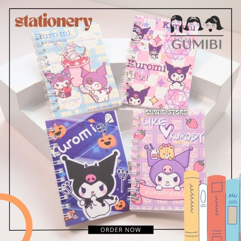 Jual BUKU TULIS MINI KUROMI NOTE BOOK SPIRAL BUKU SPIRAL BUKU TULIS ...