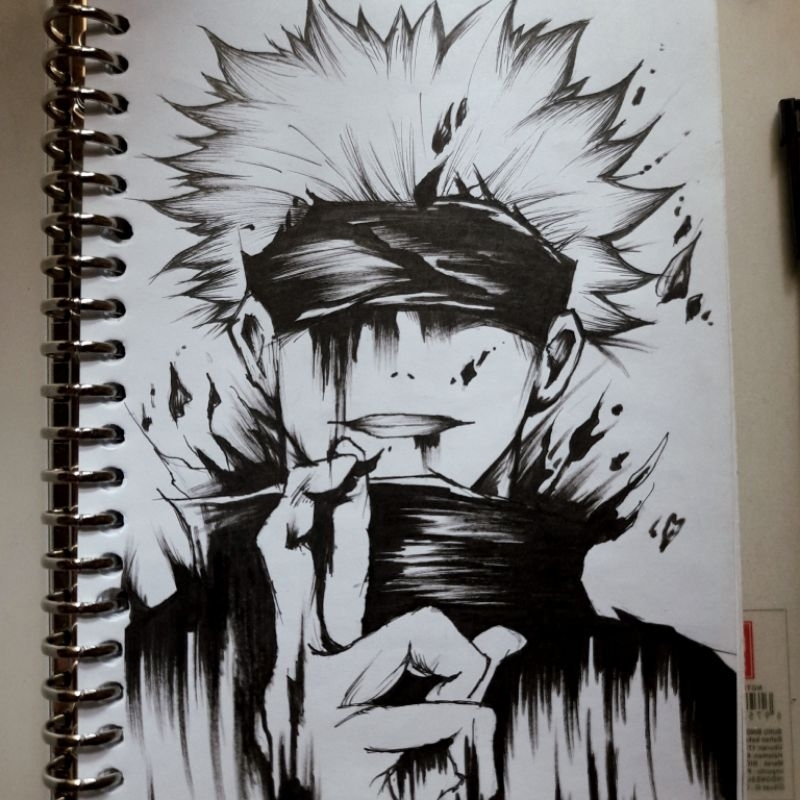 Jual drawing sketsa gojo satoru jujutsu kaisen A5 | Shopee Indonesia