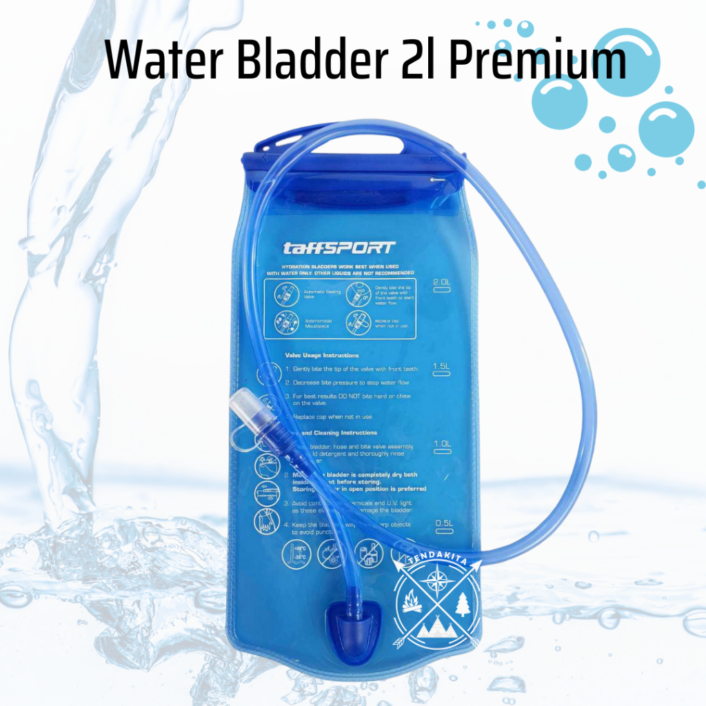 Jual TaffSPORT Kantong Air Minum Sepeda Water Bladder Hydration Bag 2L ...
