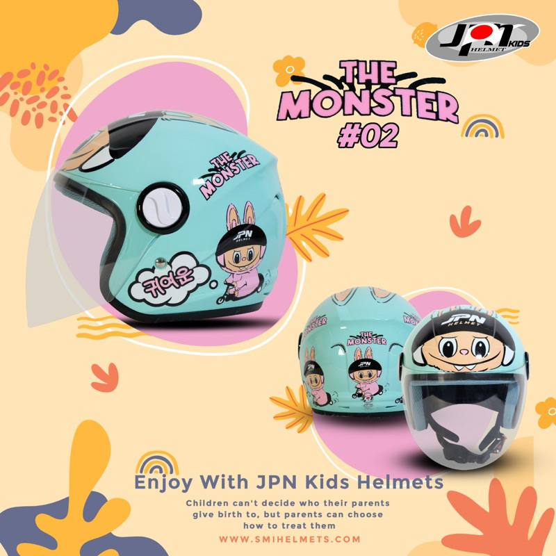 Jual Helm Anak JPN KIDS Motif LABUBU Monster SNI (5-10 tahun) | Shopee ...