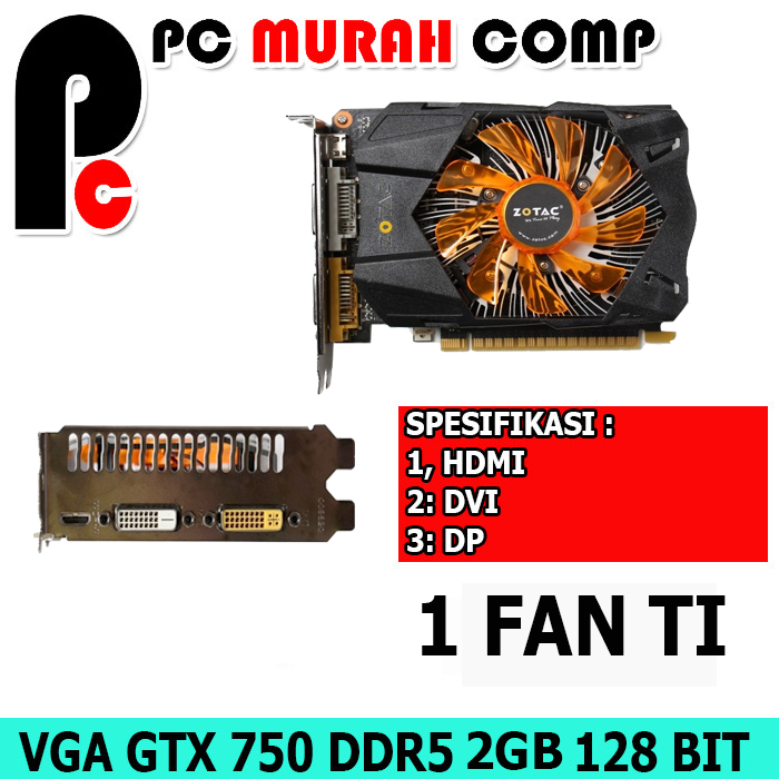 Jual GTX 750 NVIDIA DDR5 GAMING 128GB BIT 2GB | Shopee Indonesia