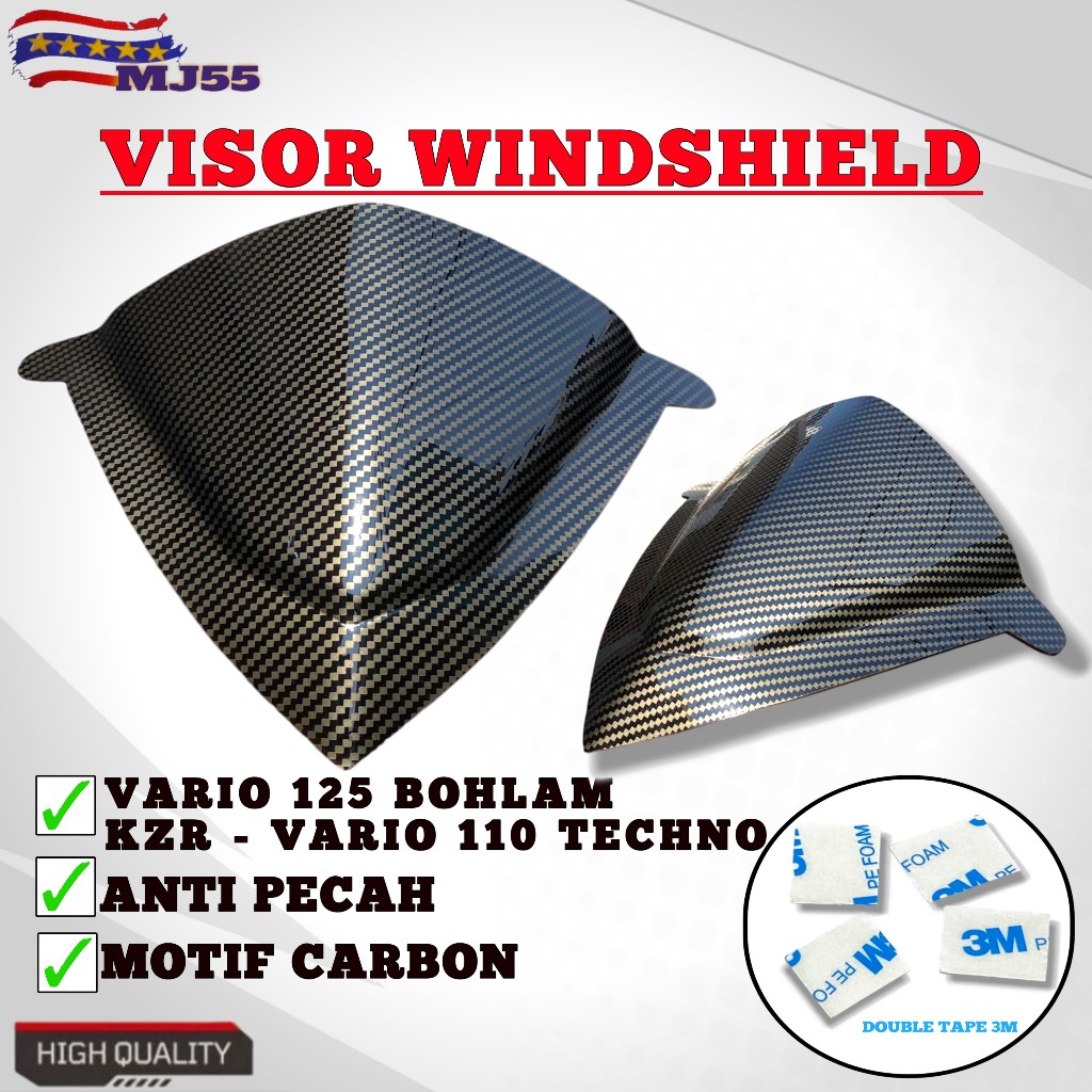 Jual Visor windshiled Vario 125 Old bohlam Supra x 125 vario Old Techno ...