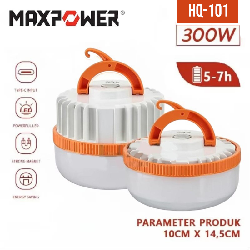 Jual Bohlam Lampu Emergency Gantung 300 W 400 W 800 W Maxpower Cahaya PUTIH Camping Lamp Bakpao ...
