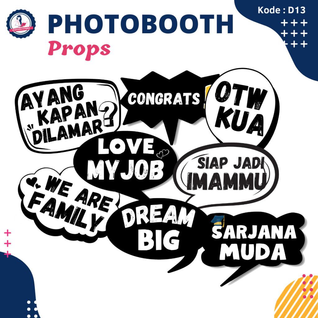 Jual (isi 8) Properti photo booth / Perlengkapan pesta / Dekorasi ...