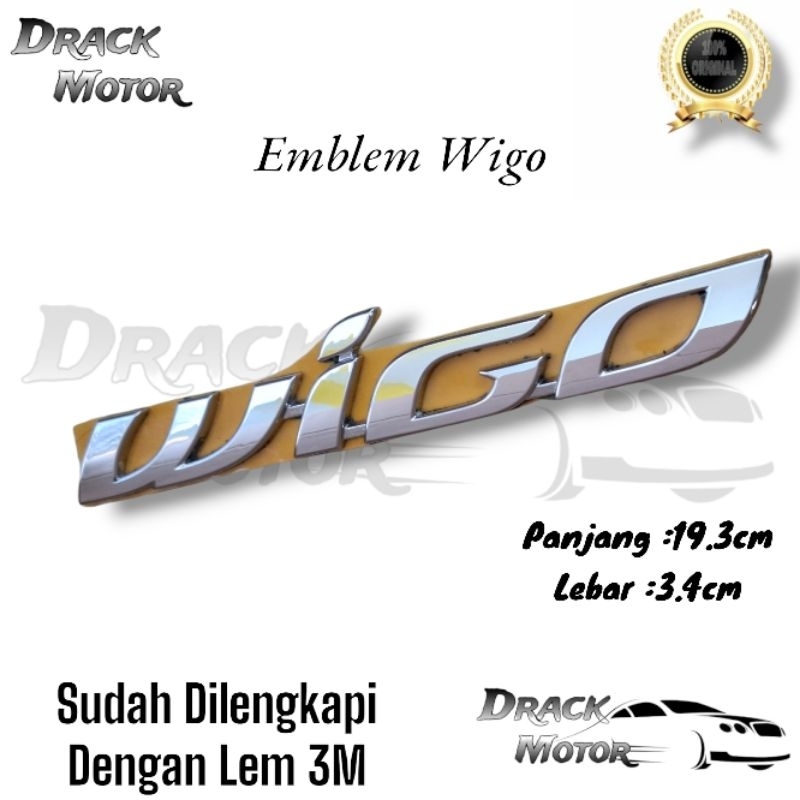 Jual Emblem Tulisan Wigo Chrome Original Toyota Wigo // Logo Emblem ...