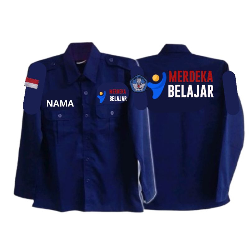 Jual BIG SIZE Kemeja Seragam PDH Merdeka Belajar kemeja seragam pdh ...