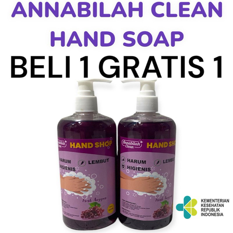 Jual ANNABILAH CLEAN Sabun Cuci Tangan / Hand Soap Fresh Anggur Kemasan ...
