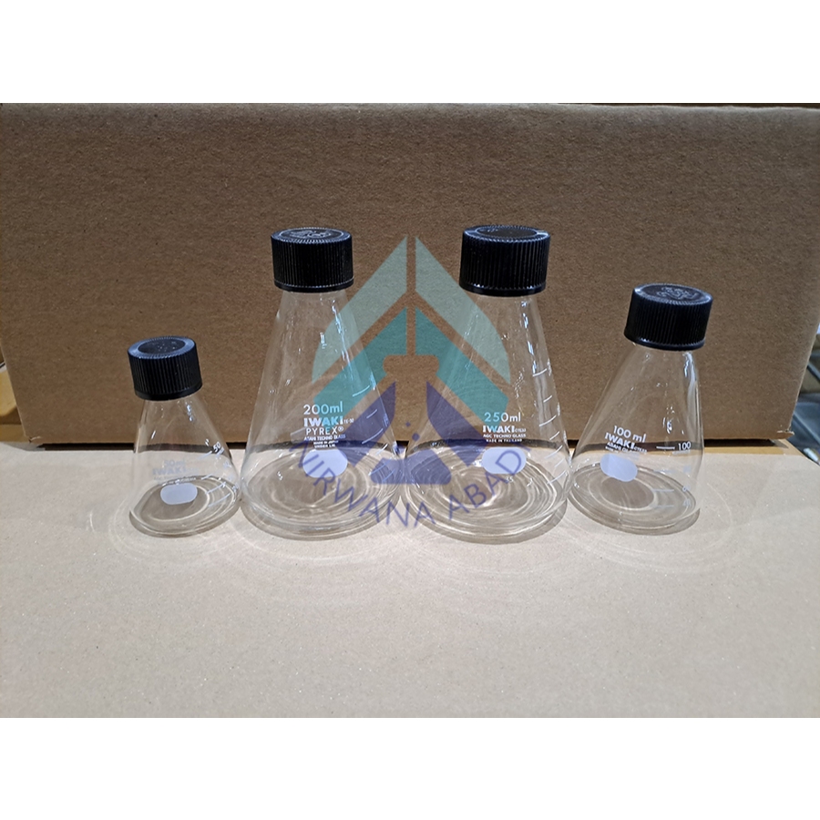 Jual Labu Erlenmeyer Tutup Ulir IWAKI 4985FK Erlenmeyer Screw Cap | Shopee Indonesia