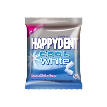 Jual Permen Karet Happydent Cool White Rasa Mint isi 50 pcs | Shopee ...