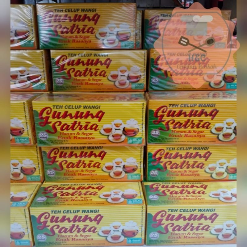 Jual Teh Gunung Satria Khas Kalimantan Selatan || 25Kantong | Shopee ...
