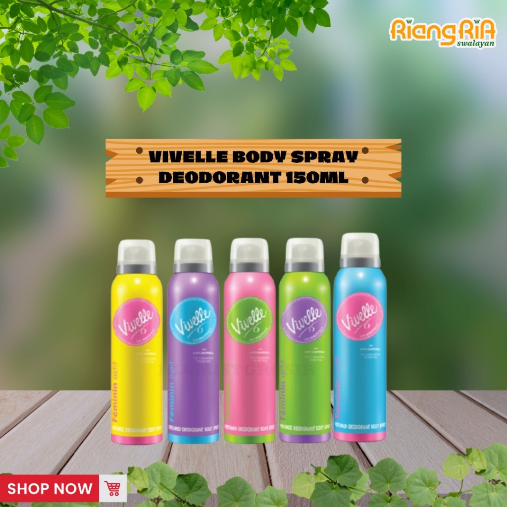 Jual Vivelle Body Spray Deodorant Perfumed With Anti Bacterial 150 ml ...