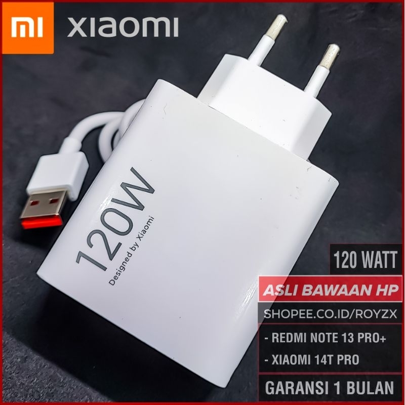 Jual CHARGER XIAOMI 120 WATT ORIGINAL TYPE C REDMI NOTE 13 PRO+ MI 11T ...