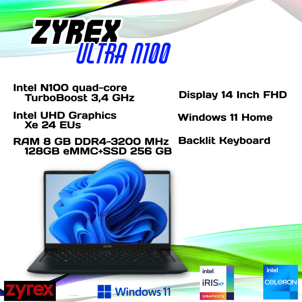 Jual Laptop Zyrex Ultra N100 8GB 128GB+256GB | Shopee Indonesia