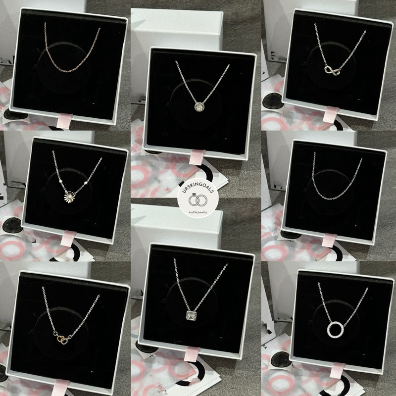 Jual (COD FULL SET) KALUNG PANDORONG NECKLACE INFINITY SQUARE HALO ...