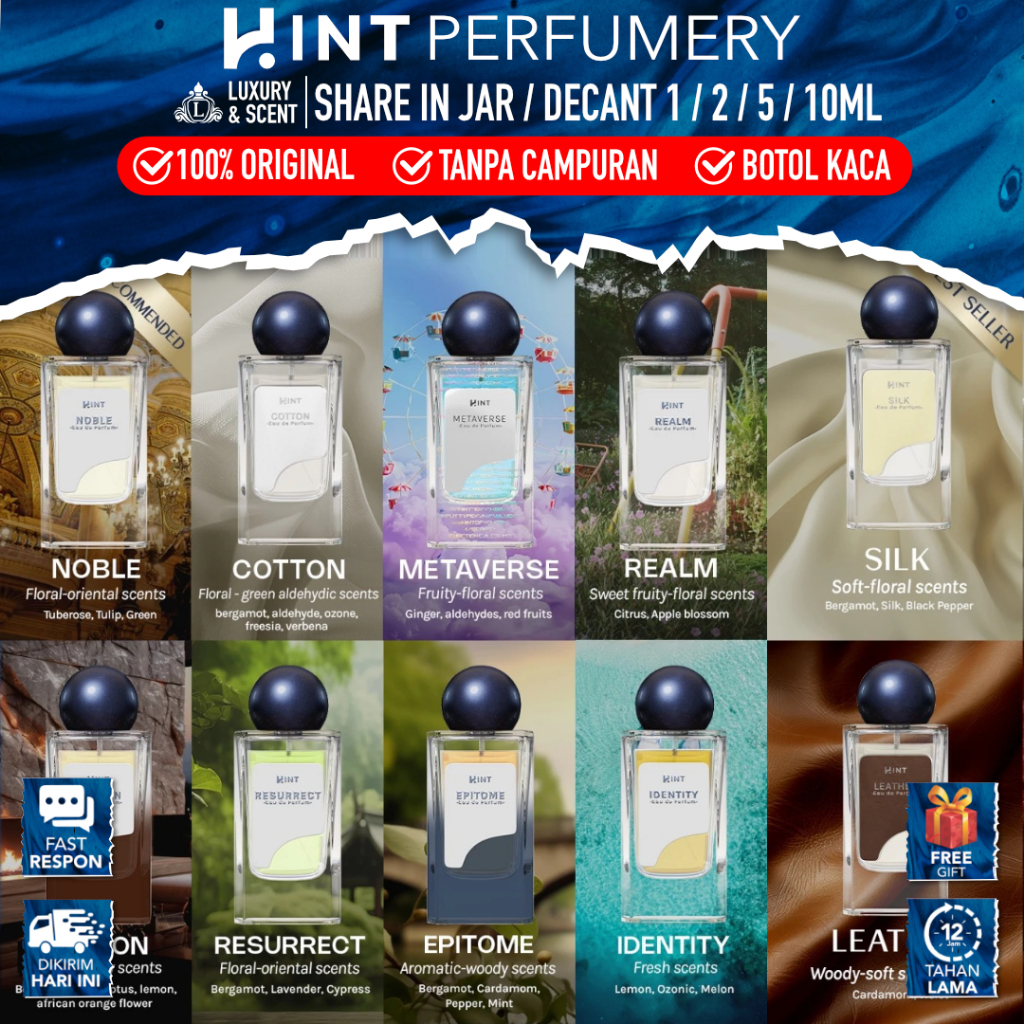 Jual DECANT HINT MINI SIZE (SHARE IN JAR) PARFUME NOBLE Travel Size 1/2 ...
