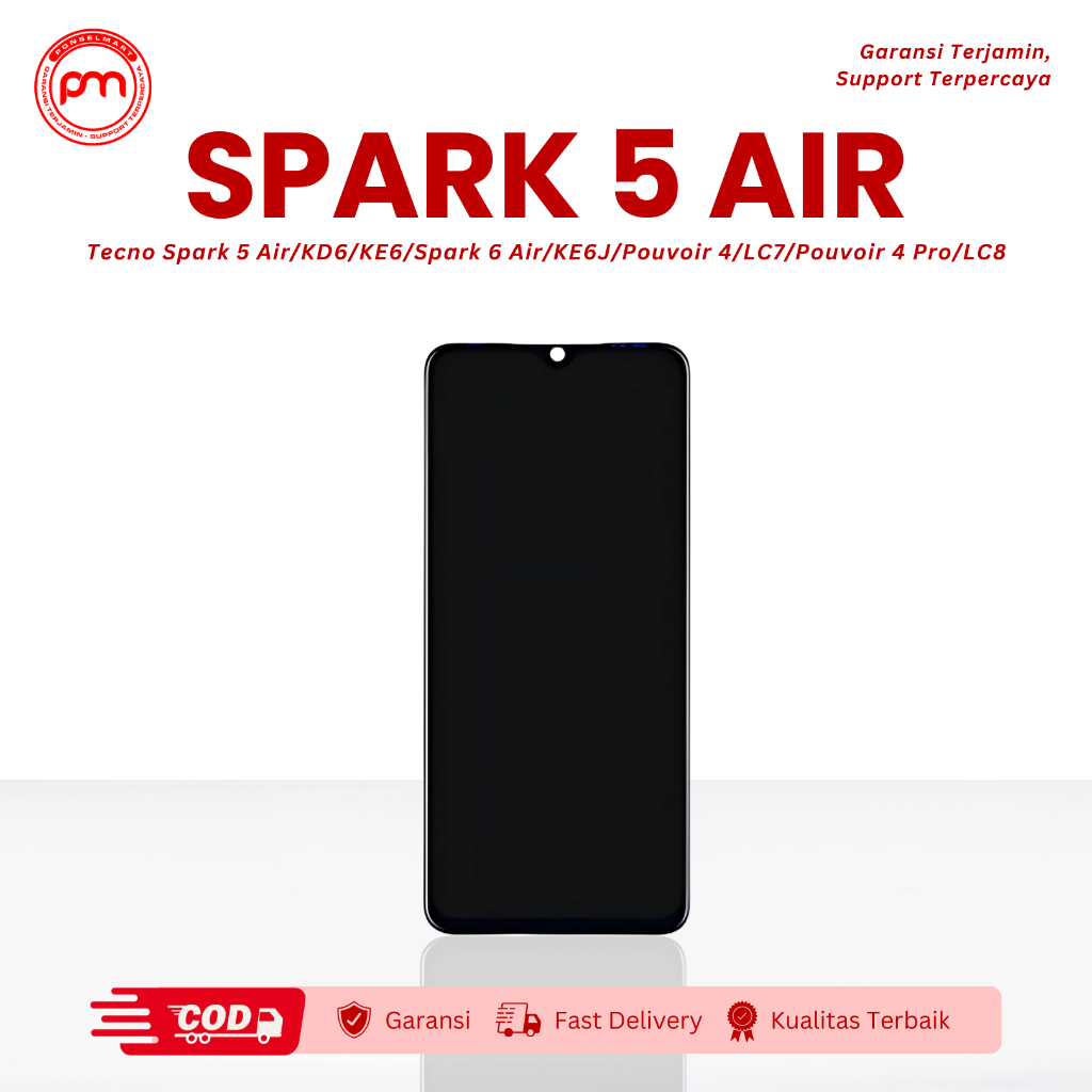 Jual LCD Infinix Tecno Spark 5 Air KD6 KE6 Spark 6 Air KE6J Pouvoir 4 LC7 Pouvoir 4 Pro LC8 ...