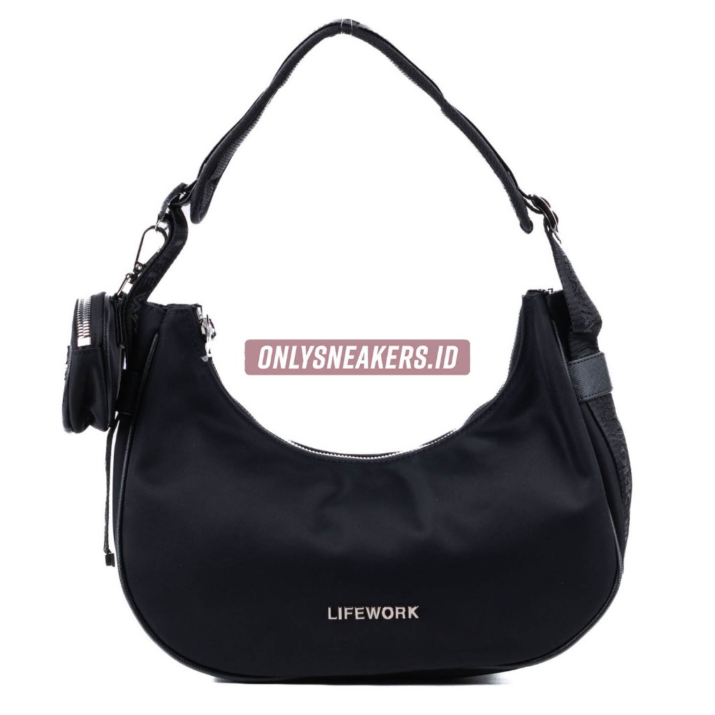 Jual LIFEWORK ESSENTIAL RADOGRAM LEATHER HOBO BAG BLACK (100% AUTHENTIC) | Shopee Indonesia