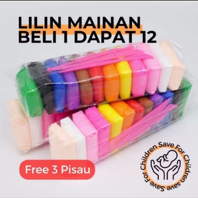 Jual CLAY POLYMER ISI 12PC MAINAN SLIME CLAY POLIMER | Shopee Indonesia
